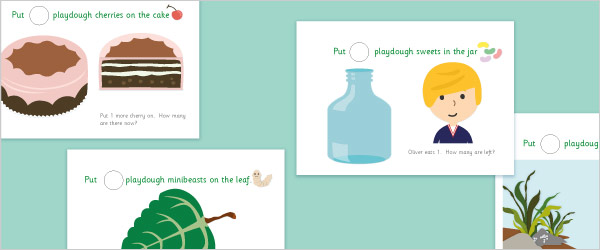 Early Learning Resources One More & One Less Calculation Playdough Mats ...