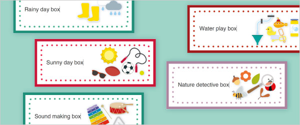 Early Learning Resources Editable Outdoor Area Box Classroom Signs ...