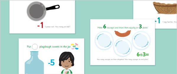 Early Learning Resources Subtraction Playdough Activity Sheets / Mats ...