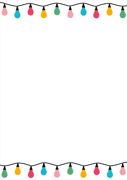 Early Learning Resources String Lights Notepaper With Editable Text Box ...