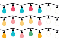 String Lights Sequence & Patterns Worksheets - Printable Early Years ...