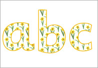 Daffodil Letters & Numbers - Spring Classroom Decoration - Printable ...