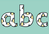 Penguin Display Letters & Numbers - Printable Early Years Resources ...