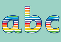 Printable Rainbow Stripe Letters & Numbers - Printable Early Years ...