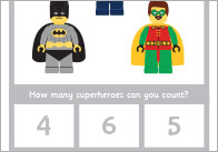Superhero Count And Peg Activity (Numbers 1-20) - Printable Early Years ...