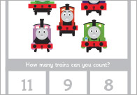Count & Peg Activity: Trains (1-20) - Printable Early Years Resources ...