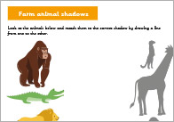 African Animals Shadow Matching Activity - Printable Early Years ...