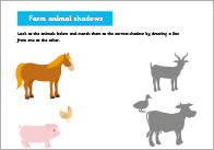 Farm Shadow Matching Activity - Printable Early Years Resources (EYFS ...
